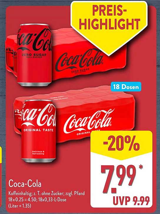 Coca-Cola Angebot bei Aldi Nord