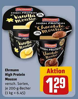 Ehrmann High Protein Mousse Angebot bei REWE Center - ProspektGuru.de