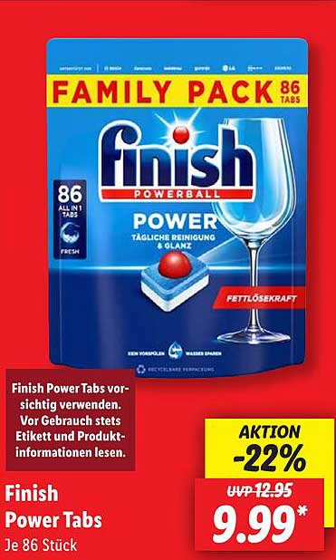 Finish Power Tabs Angebot bei Lidl