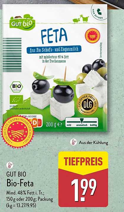 Gut Bio Bio-Feta Angebot bei Aldi Nord