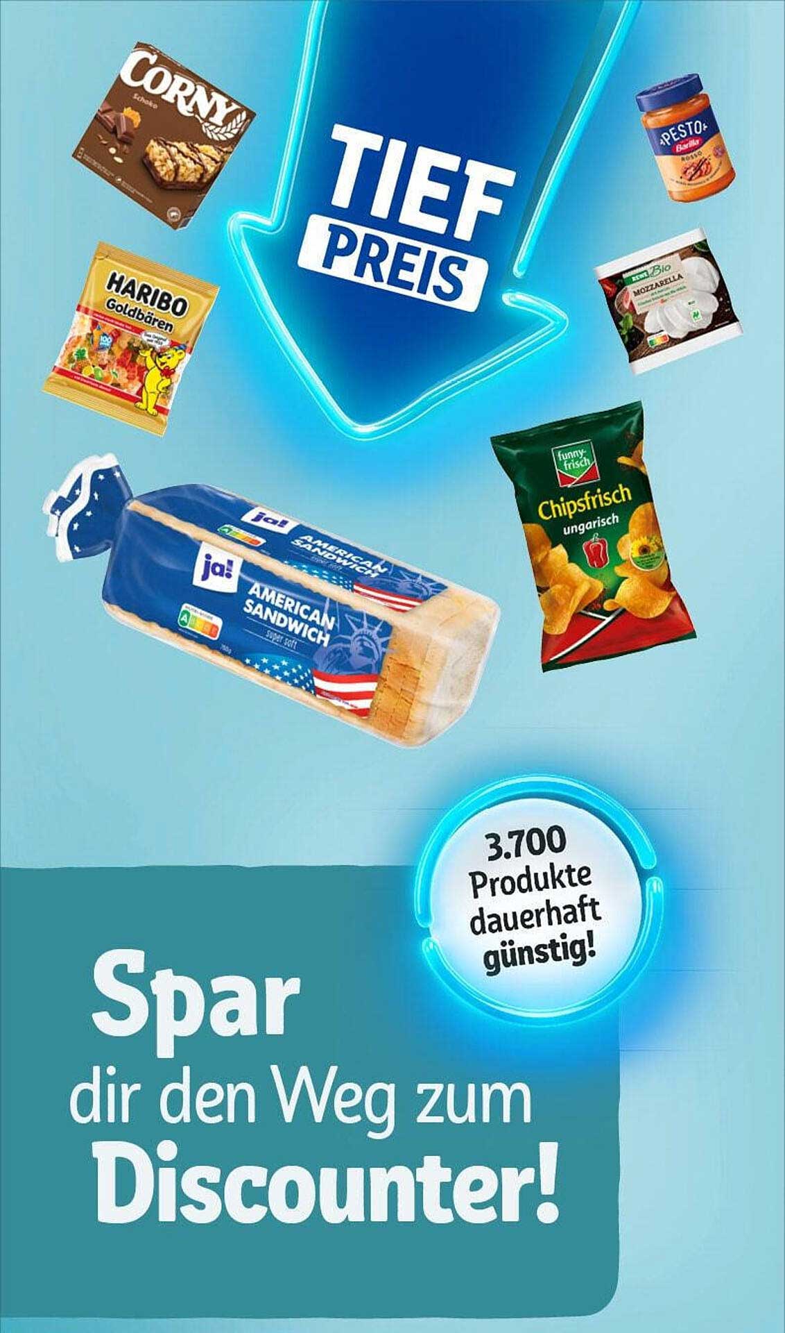 Ja! American Sandwich Angebot bei REWE