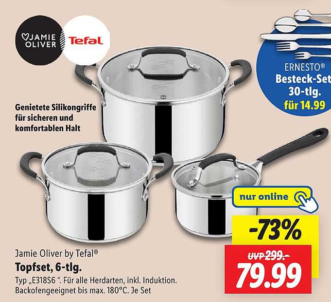 Jamie Oliver By Tefal® Topfset, 6-Tlg. Angebot bei Lidl - ProspektGuru.de