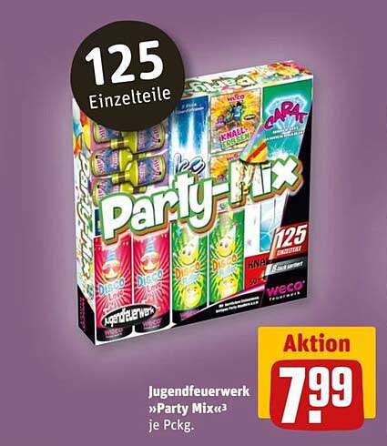 Jugendfeuerwerk »Party Mix« Angebot bei REWE Center - ProspektGuru.de