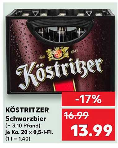 Köstritzer Schwarzbier Angebot bei Kaufland - ProspektGuru.de