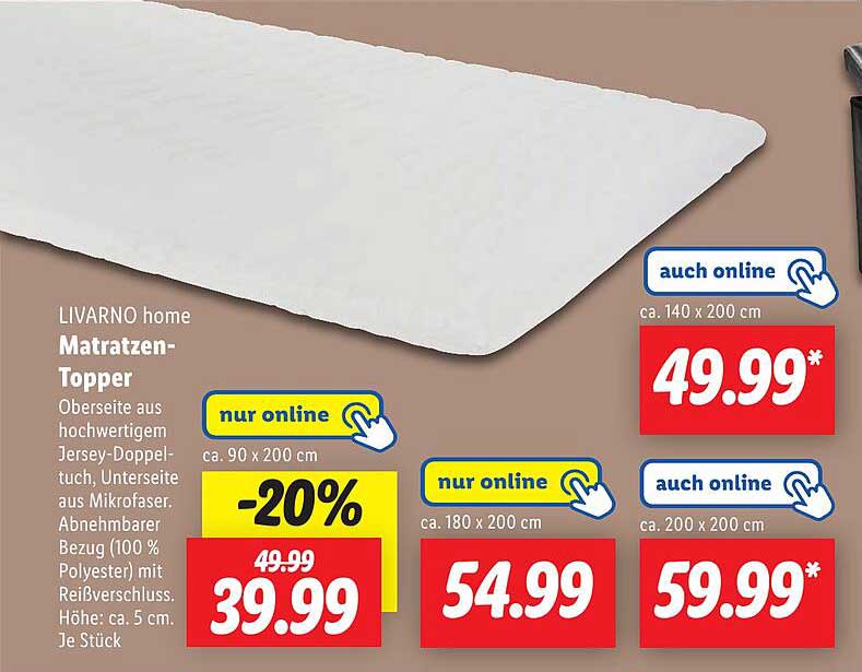 Stilvolle Lidl Matratzen Topper 140x200 Ebenbild