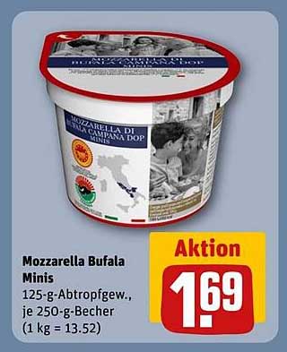 Mozzarella Bufala Minis Angebot bei REWE Center