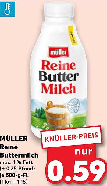 Müller Reine Buttermilch Angebot bei Kaufland