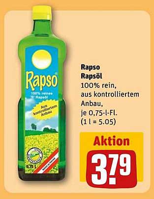 Rapso Rapsöl Angebot bei REWE Center