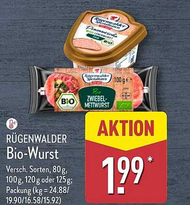 Rügenwalder Bio-Wurst Angebot bei Aldi Nord - ProspektGuru.de