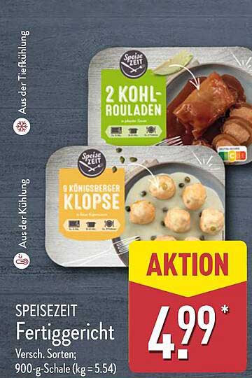Speisezeit Fertiggericht Angebot bei Aldi Nord