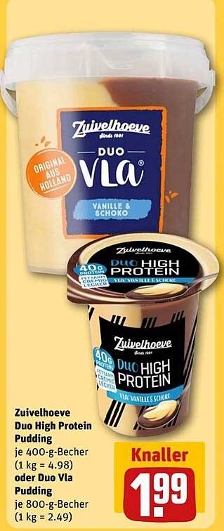 Zuivelhoeve Duo High Protein Pudding Angebot bei REWE Center