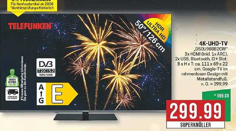 4K-Uhd-Tv "D50U980B2Cw" Angebot bei Marktkauf - ProspektGuru.de