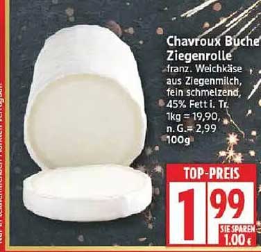 Chavroux Buche Ziegenrolle Franz. Weichkäse Aus Ziegenmilch, Fein ...