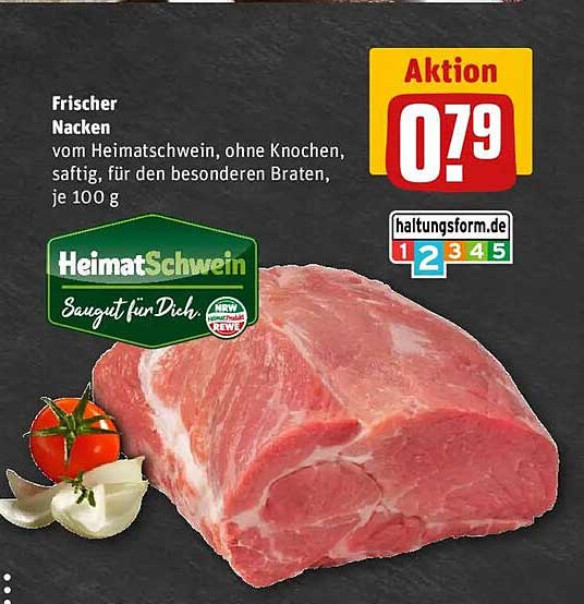 Frischer Nacken Vom Heimatsschwein, Ohne Knochen, Saftig, Für Den ...