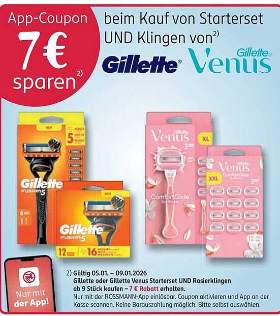 Gillette Oder Gillette Venus Starterset Und Klingen Angebot bei ...