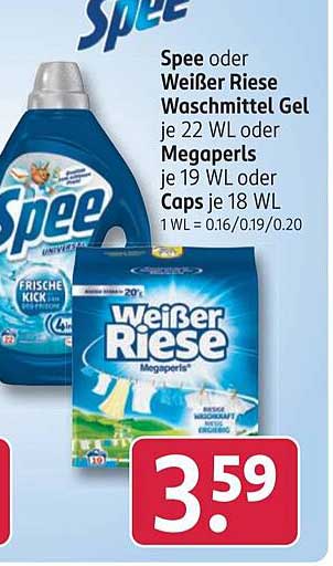 Weisser Riese Voll- Oder Colorwaschmittel Pulver 4,5 Kg, Gel 4,5 L Oder Trio-Caps 960 G, Je 80 ...